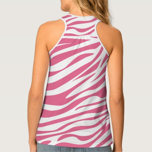 Pink Girly Zebra Print Tank Top | Zazzle