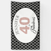 Pink Glitter 40 and Fabulous Custom 40th Birthday Banner | Zazzle