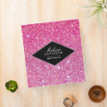Pink Glitter and Glamour Personalized Binder | Zazzle