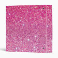 Pink Glitter and Glamour Personalized Binder | Zazzle