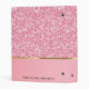 Pink Glitter And Gold Stripe Mini Binder | Zazzle
