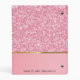 Pink Glitter And Gold Stripe Mini Binder | Zazzle