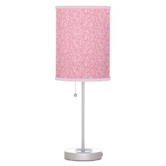 Pink Glitter And Sparkles Pattern Table Lamp | Zazzle
