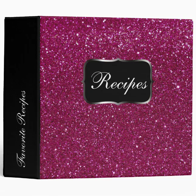 Pink Glitter Binder | Zazzle