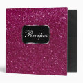 Pink Glitter Binder | Zazzle