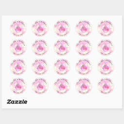 Pink Glitter Cakes & Sweets Cupcake Home Bakery Classic Round Sticker ...