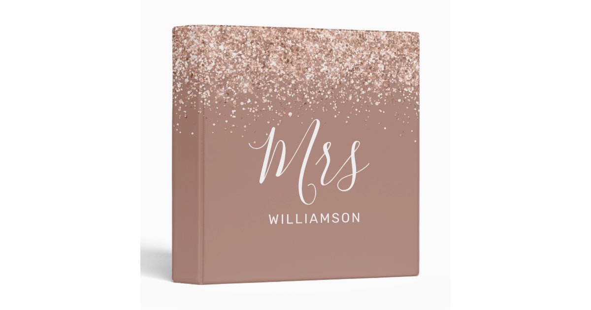 Pink Glitter Calligraphy Teacher's Binder | Zazzle