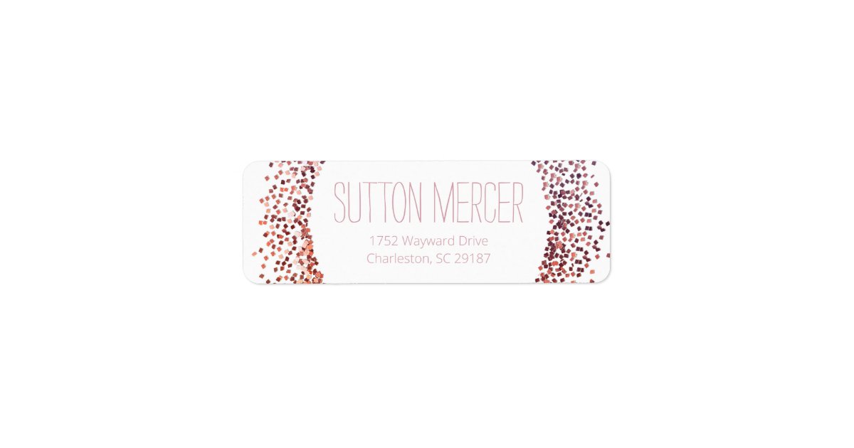 Pink Glitter Circle Label | Zazzle