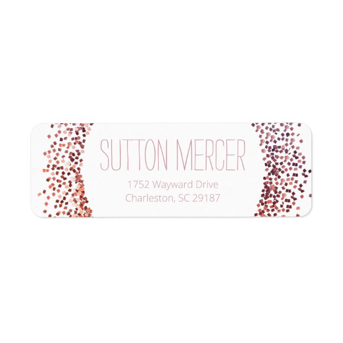 Pink Glitter Circle Label | Zazzle.com