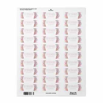 Pink Glitter Circle Label | Zazzle