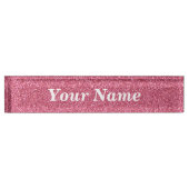 Pink Glitter Desk Name Plate | Zazzle