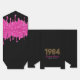 Pink Glitter Drip Faux Gold 1984 40th Birthday Favor Boxes | Zazzle