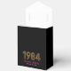 Pink Glitter Drip Faux Gold 1984 40th Birthday Favor Boxes | Zazzle