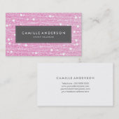 Pink Glitter Event Planner Business Card Template | Zazzle