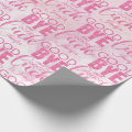 Pink Glitter Goodbye And Good Luck Wrapping Paper | Zazzle