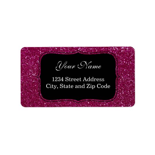 Pink Glitter Label | Zazzle.com
