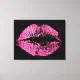 Pink Glitter Lips Canvas Print | Zazzle