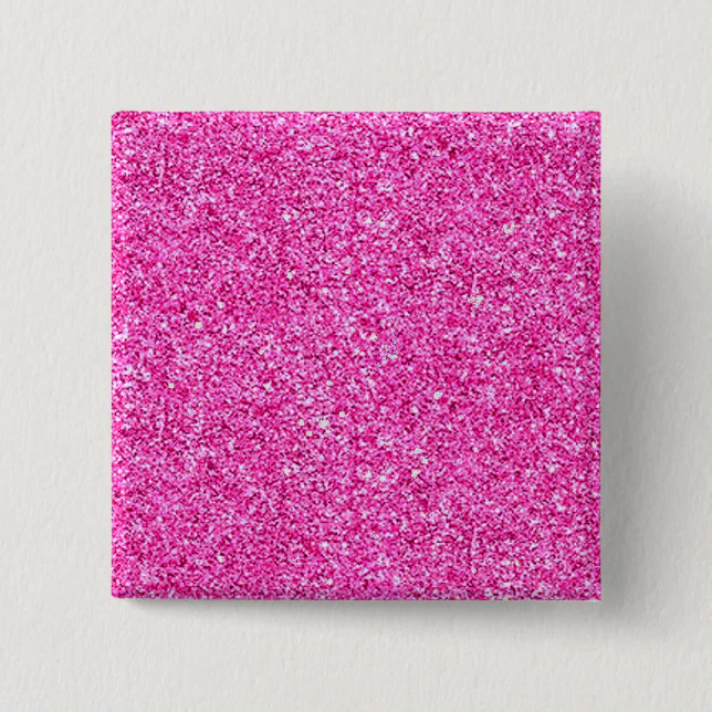Pink Glitter Look Elegant Custom Blank Template Button | Zazzle