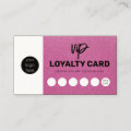 Pink Glitter Loyalty Card Customer Punch Card | Zazzle