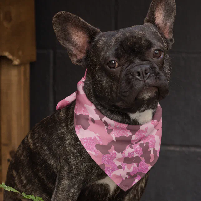 Pink Glitter Military Camouflage Army For her Bandana | Zazzle