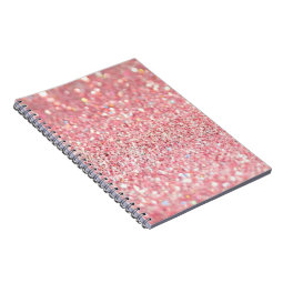 Pink Glitter Notebook | Zazzle
