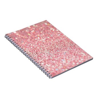 Pink Glitter Notebook | Zazzle