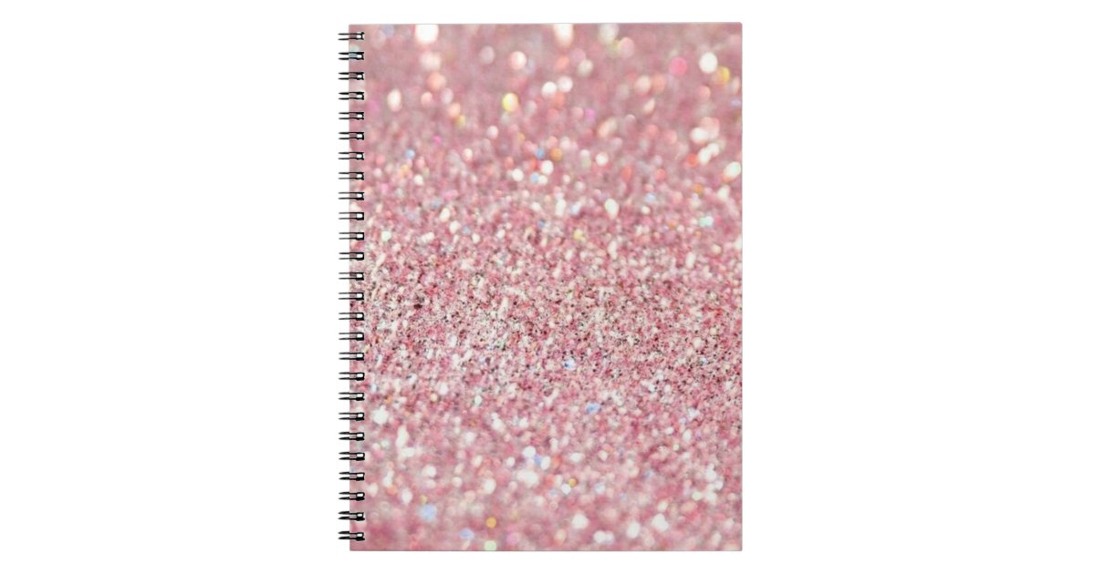 Pink Glitter Notebook | Zazzle