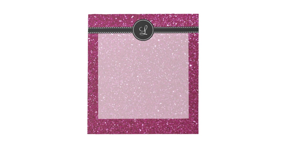 Pink Glitter Notepad | Zazzle