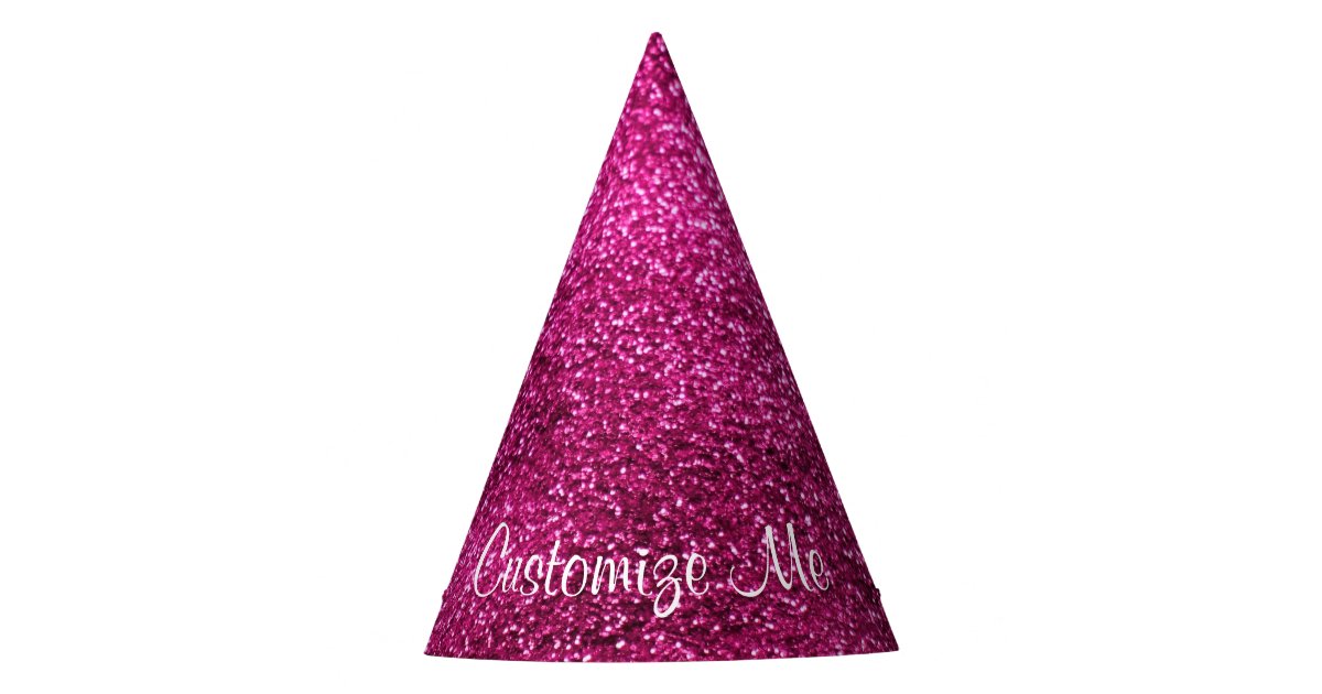 Pink Glitter Party Hat | Zazzle