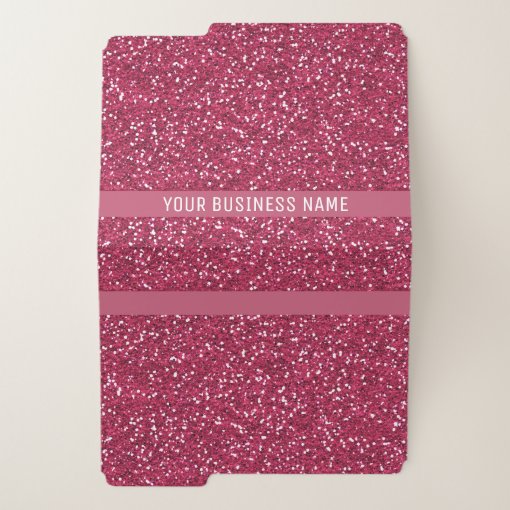 Pink Glitter Personalized File Folder | Zazzle