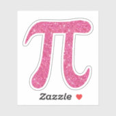 Pink glitter pi symbol stickers | Zazzle