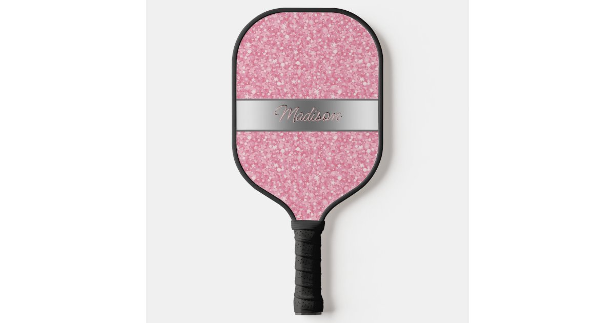 Pink Glitter Pickleball Paddle | Zazzle