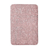 Pink Glitter Rose Gold Blush Glam Sparkle Bath Mat | Zazzle