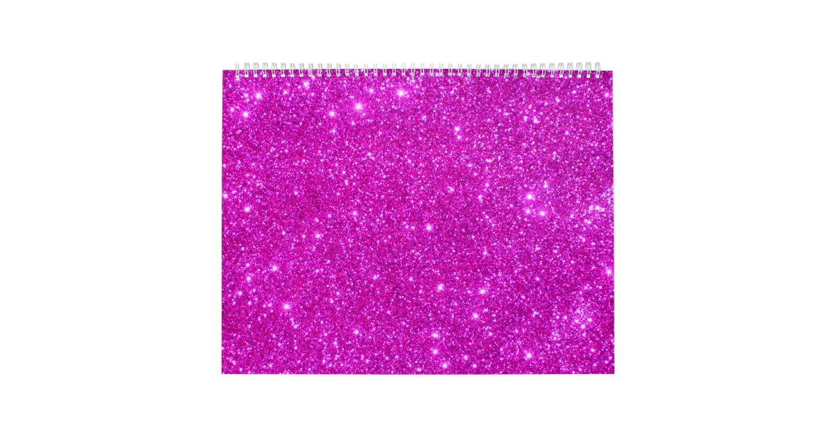 Pink Glitter Sparkle Customizable Design Calendar | Zazzle