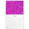 Pink Glitter Sparkle Customizable Design Calendar | Zazzle
