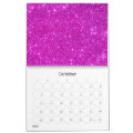 Pink Glitter Sparkle Customizable Design Calendar | Zazzle