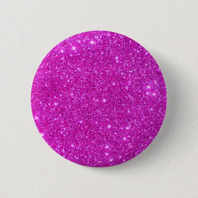 Pink Glitter Sparkle Customizable Design Pinback Button | Zazzle