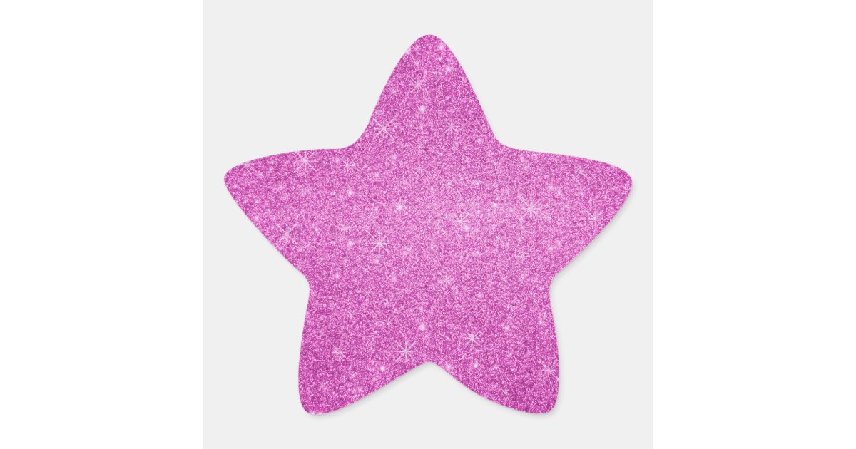 Pink glitter stars star sticker | Zazzle