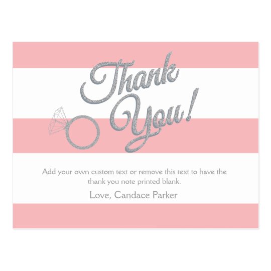Pink Glitter Thank You Cards | Zazzle.com