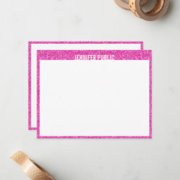 Pink Glitter Trendy Modern Design Elegant Template | Zazzle