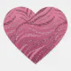 Pink Glitter Zebra Stripes Heart Sticker | Zazzle