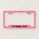 Pink GlitterTexture License Plate Frame | Zazzle