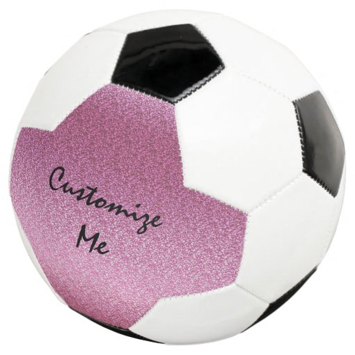Pink Glittery Gradient Soccer Ball | Zazzle