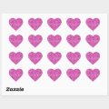 Pink Glitzy Sparkle Glitter Zebra Print Heart Sticker | Zazzle