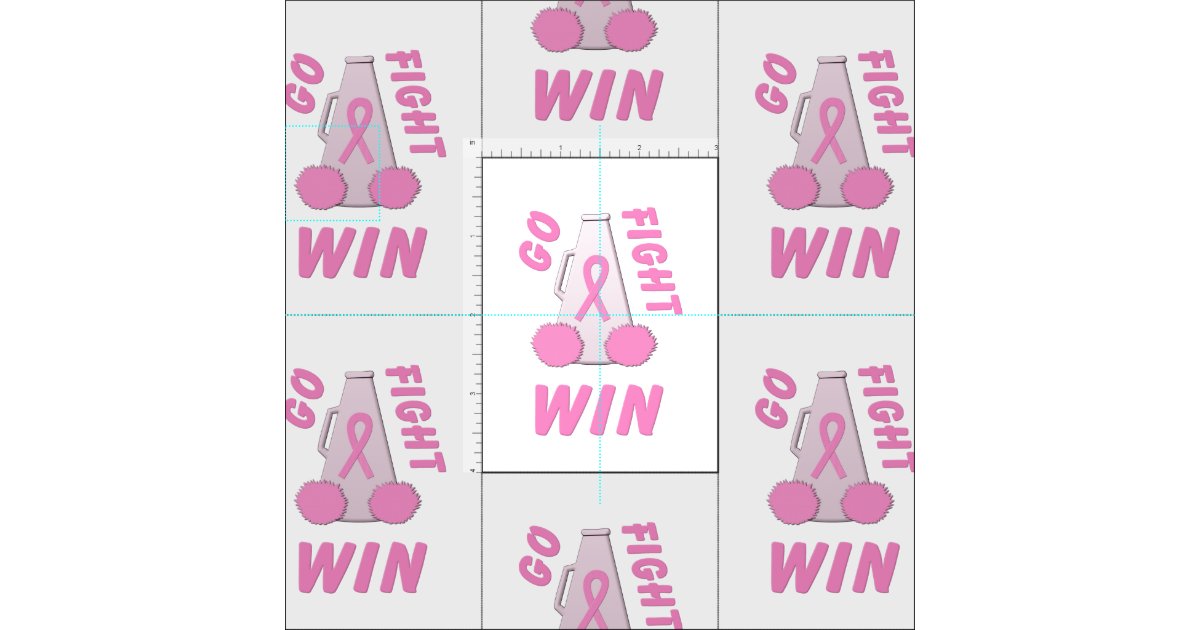 Pink Go Fight Win Megaphone Fabric | Zazzle.com