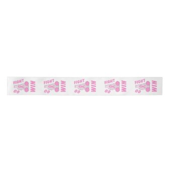 Pink Go Fight Win Megaphone Satin Ribbon | Zazzle