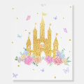 Pink Gold Castle Princess Birthday Welcome Sign | Zazzle