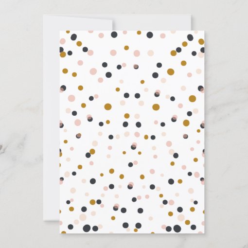 Pink & Gold Confetti Dots Table Numbers Card | Zazzle