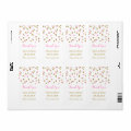 Pink Gold Confetti Wedding Labels | Zazzle