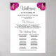 Pink/Gold Floral Wedding Ceremony Program Sign | Zazzle